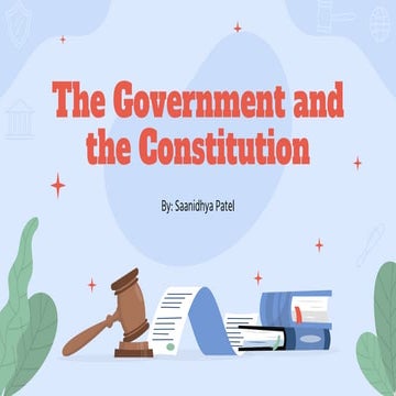 The Constitution, Government and Law making bodies . | PPT