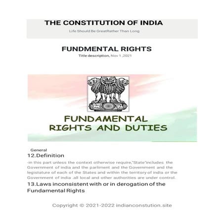The constitution of india | DOCX