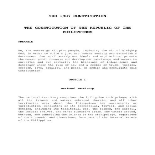 Constitution Of The Philippines (1973) | PPT