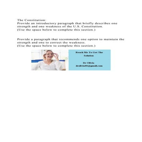 The ConstitutionProvide an introductory paragraph that briefly .docx