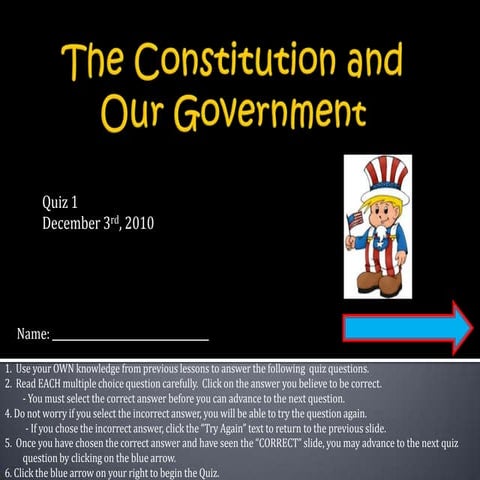 The Constitution Quiz | PPT