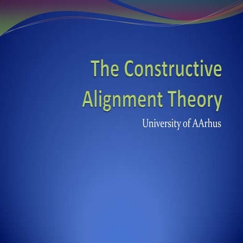 The Constructive Alignment Theory | PPTX