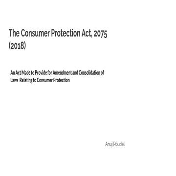 The Consumer Protection Act of Nepal, 2075 | PDF