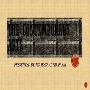 THE CONTEMPORARY ARTS.pptx SHS education Level | PPTX