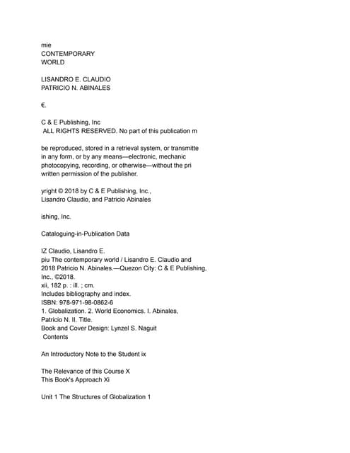 The contemporary-world (1) | PDF