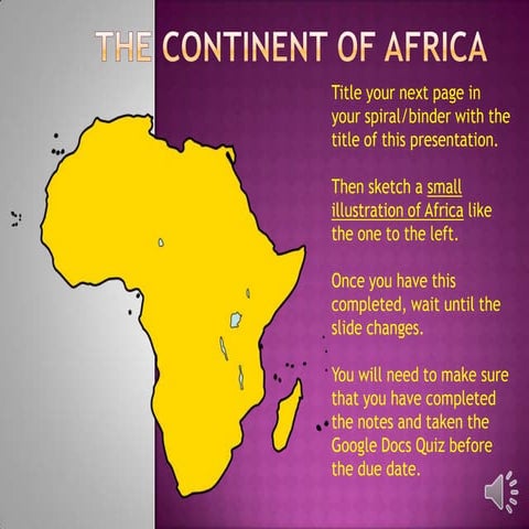 The Continent of Africa | PPT