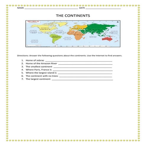 The Continents | DOCX