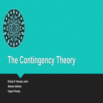 The Contingency Theory | PPT