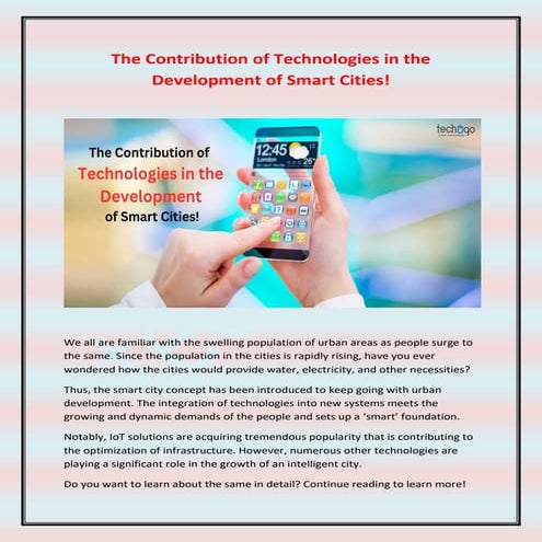 ROLE OF AI IN SMART CITIES | PDF