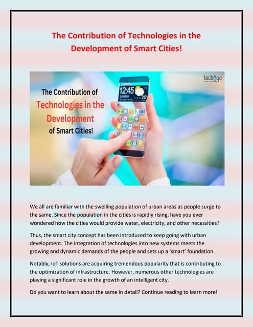 Smart city for b.tech