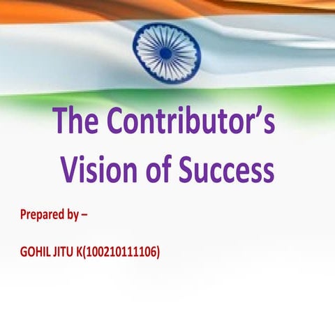 The contributor’s vision of success | PPT