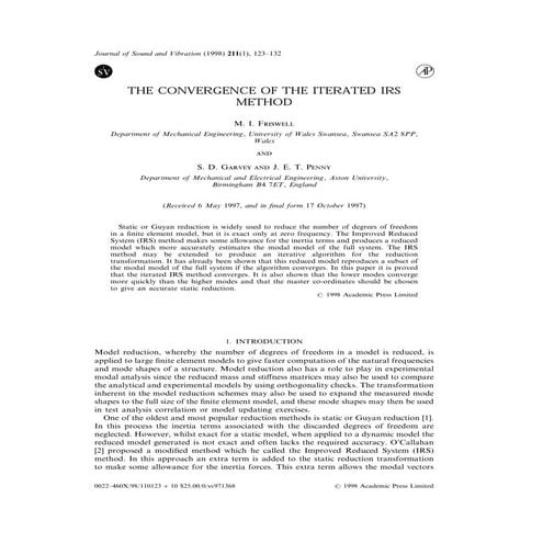 Molanos method static condensation sqrt banded matrix | PDF