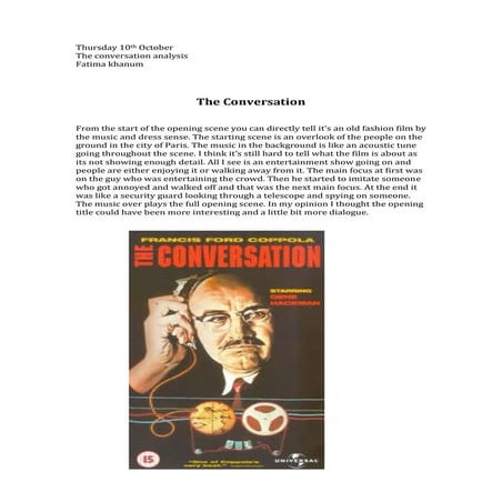 The conversation analysis | PDF