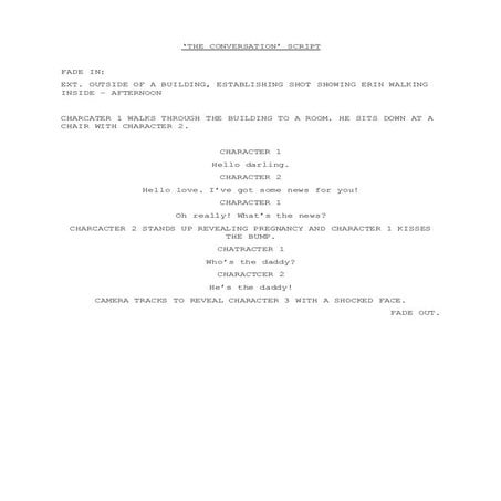 THE CONVERSATION - SCRIPT | DOCX