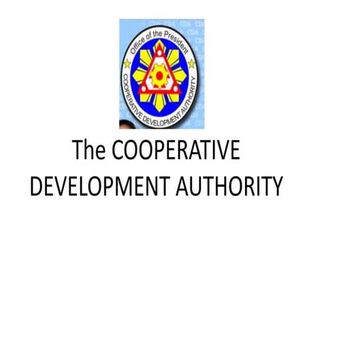 The cooperative development authority | PPTX