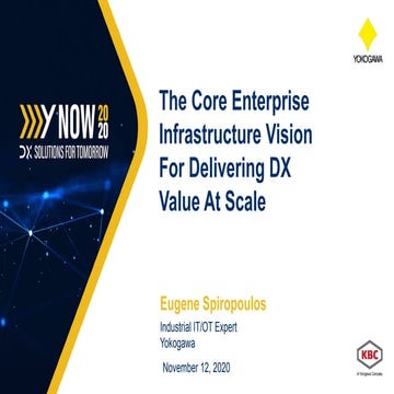 The Core Enterprise Infrastructure Vision for Delivering DX Value at Scale | PDF