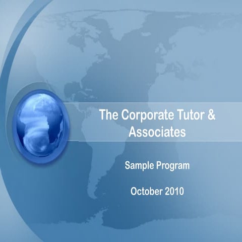 The Corporate Tutor Sample Corporate English Program | PPT | Business ...
