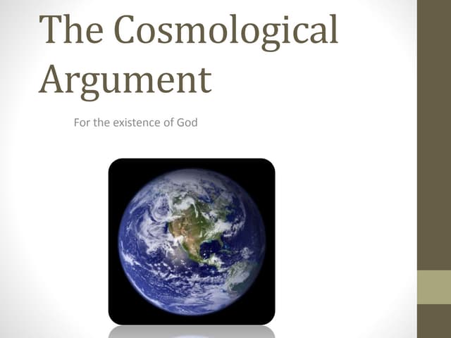 The cosmological argument | PPTX