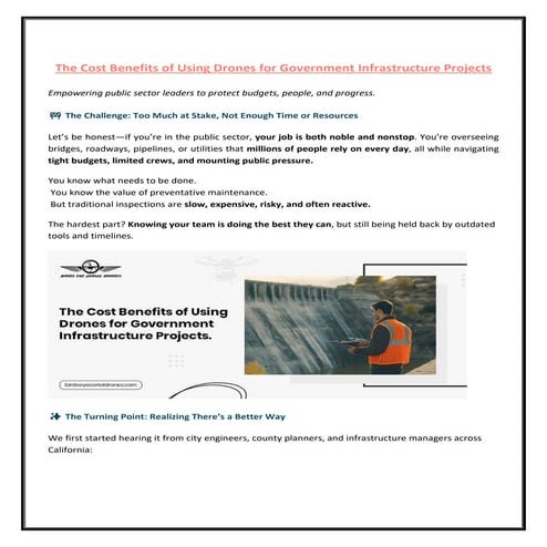 The Cost Benefits of Using Drones for Government Infrastructure ...