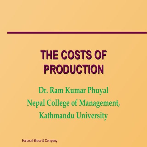 The cost of production | PPT