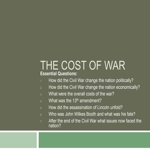 The Cost Of War | PPTX
