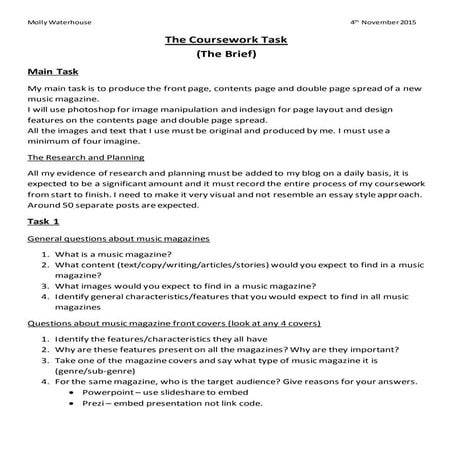 Introducing main coursework | DOCX