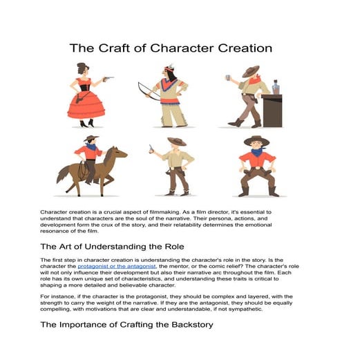 The Craft of Character Creation - Mark Murphy Director | PDF