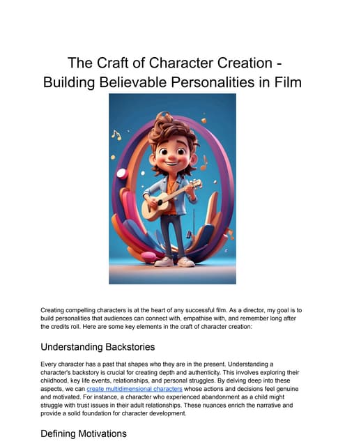 Character Motivation Ideas for Every Writer | PPT