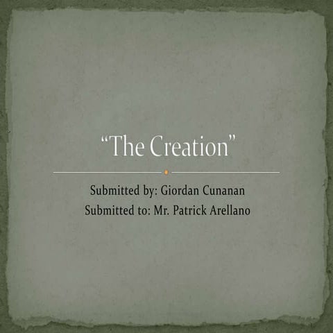 The creation | PPT