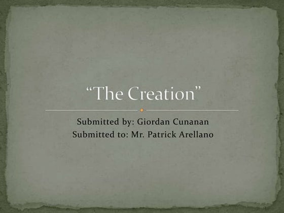 Creation story | PPT