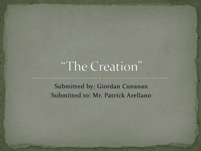 Creation story | PPT