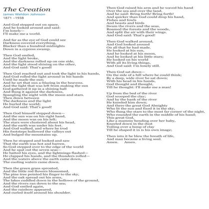 The Creation by James Weldon Johnson.docx