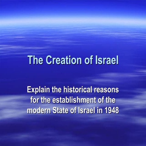 The creation of israel | PPT