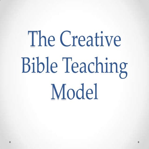 Creative bible teacher ppt | PPT