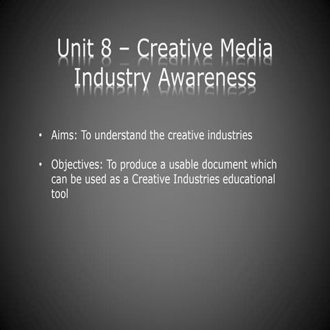 The creative industries | PPTX