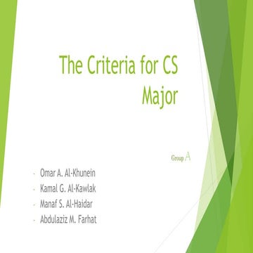 The criteria for cs major | PPTX