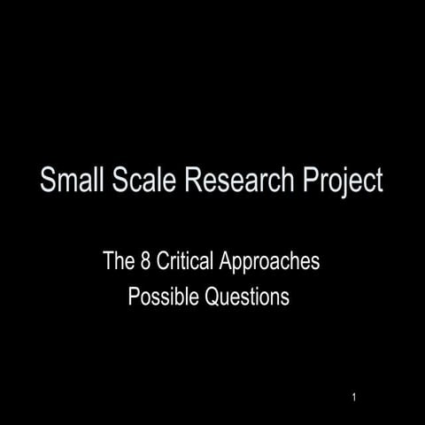 The Critical Approaches | PPT