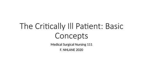 An Introduction To Surgical Icu | PPT