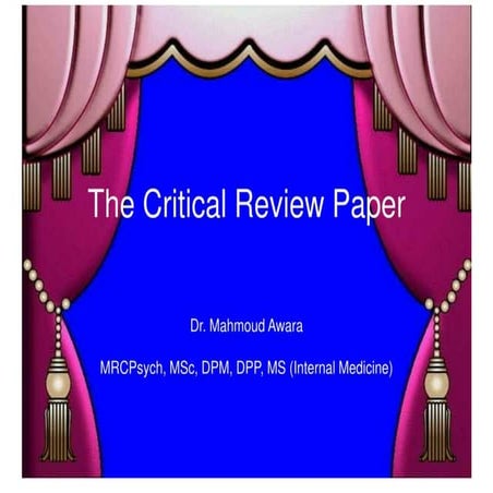 The Critical Review Paper | PDF