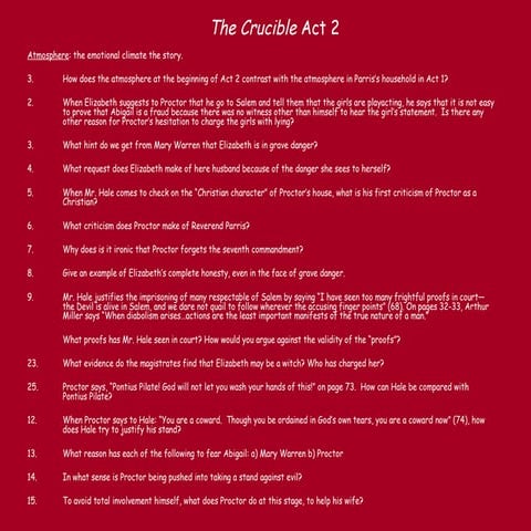 The crucible act 2 | PPT