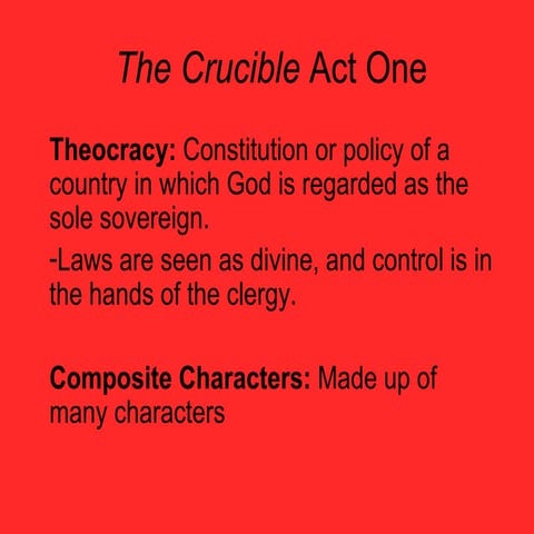 The crucible act one | PPT