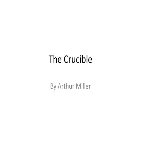 The Crucible Background | PPTX