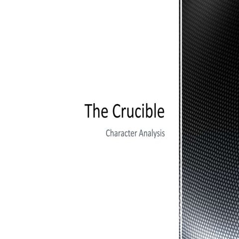 The Crucible character analysis lesson | PPT