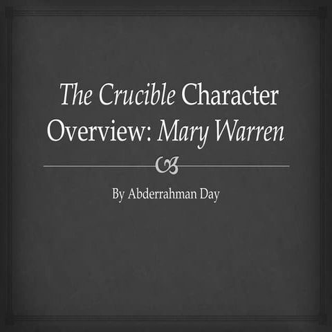 The crucible character overview | PPT