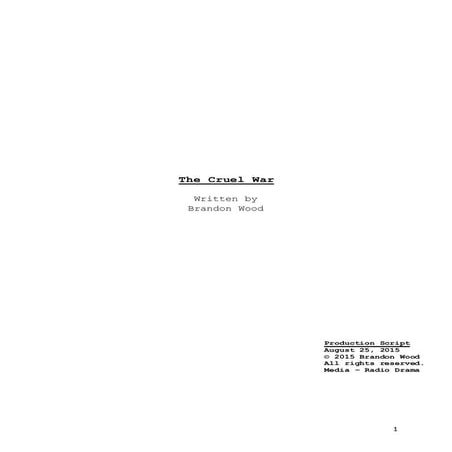 The Cruel War script | DOCX