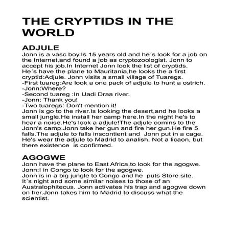 The cryptids of the world | ODT