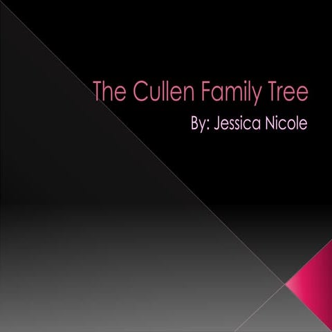 The Cullen Family Tree | PPTX