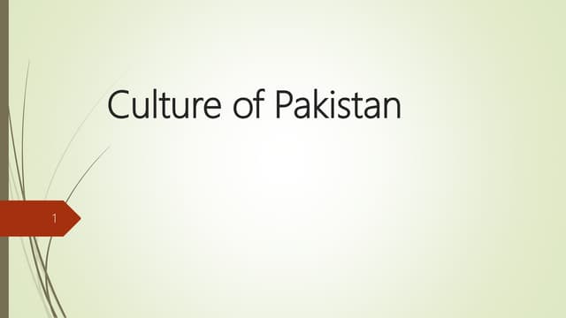 Culture of pakistan ‫‫ | PPTX