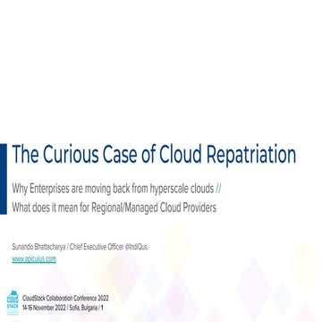 The Curious Case Of Cloud Repatriation Pdf