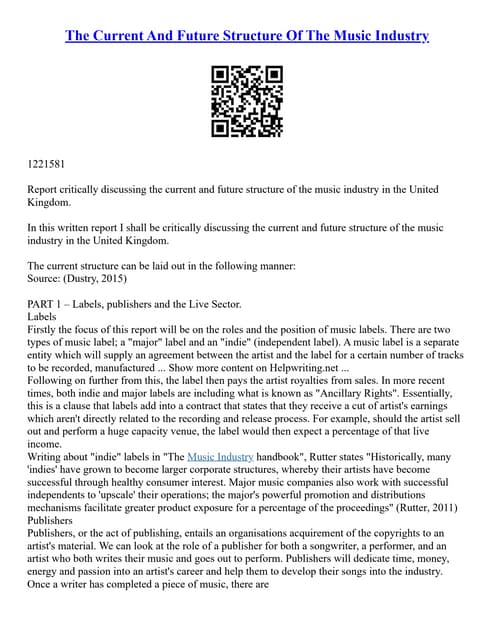 How Technology is Changing the Music Industry | PDF